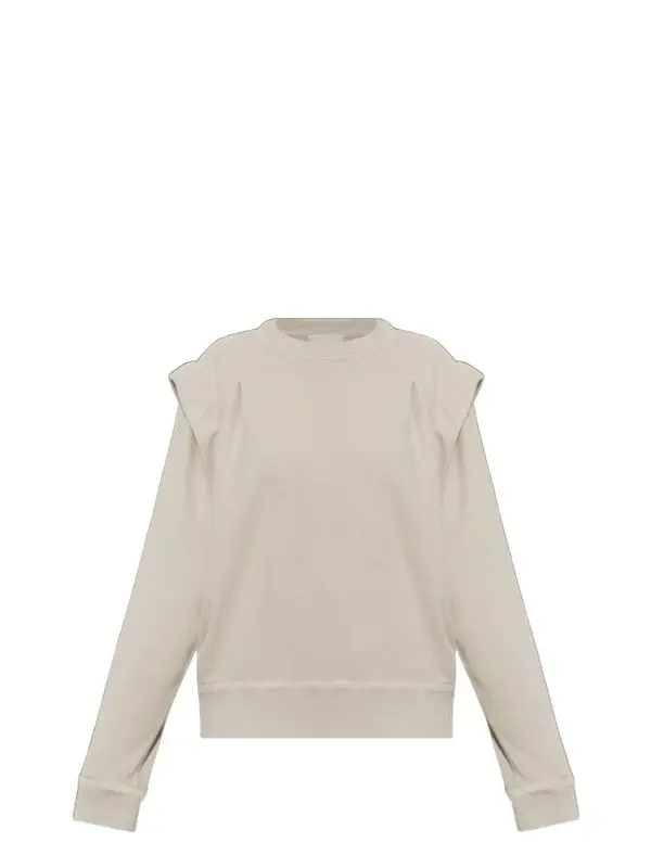 Isabel Marant Étoile Crew Neck Long-sleeved Sweatshirt With Ribbed Details - Beige