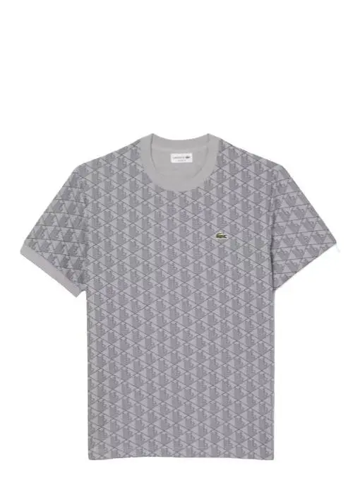 Lacoste Geometric Pattern T-shirt - Gris Clair