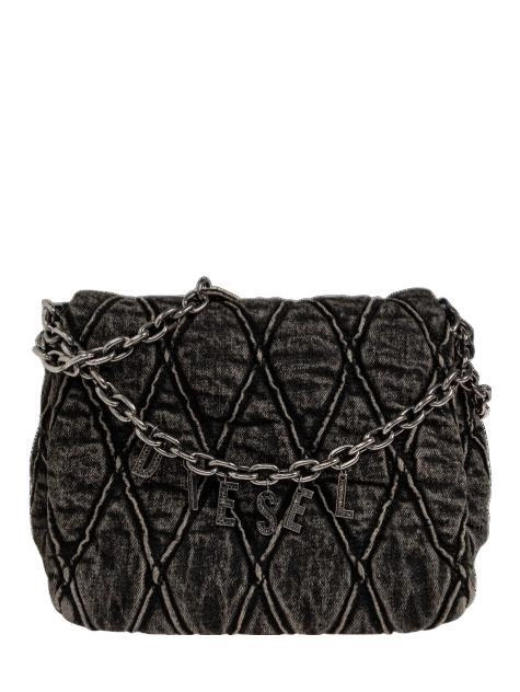 DIESEL® Charm-d Quilted Shoulder Bag - Grey