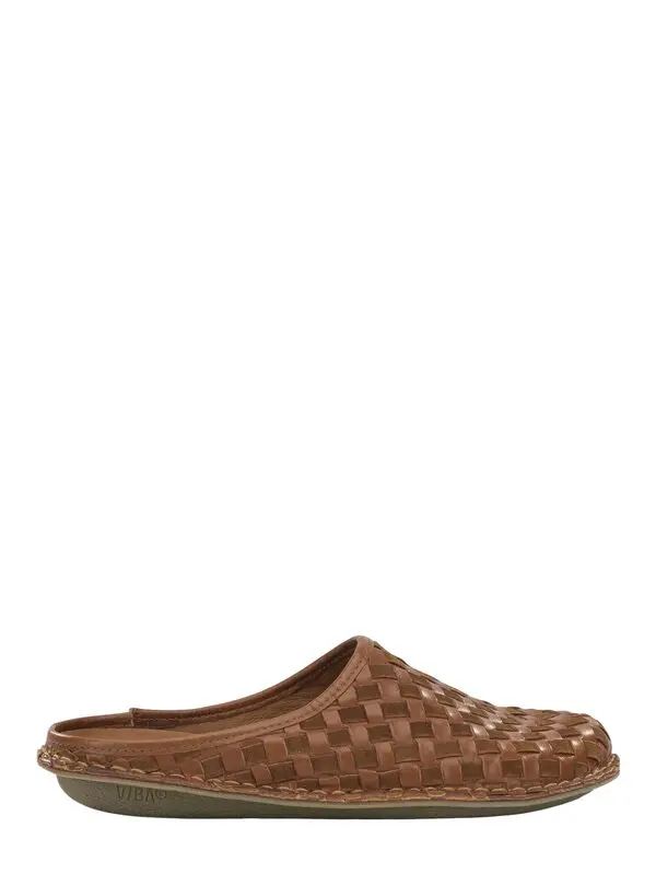 Comme Des Garçons Round Toe Flat Slippers - Brown