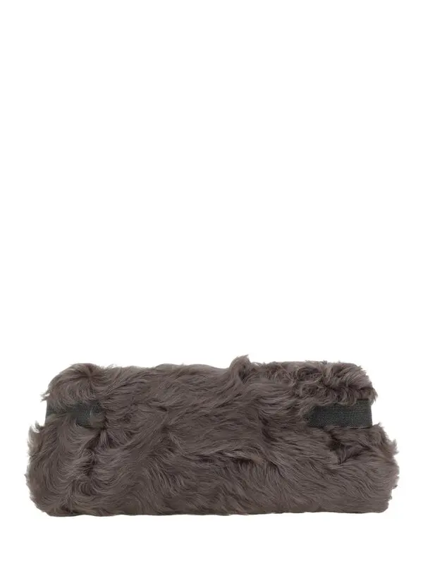 Brunello Cucinelli Monili Embellished Clutch Bag - Brown