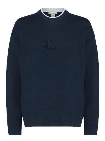 Calvin Klein Viscose Blend Crewneck Sweater - Navy