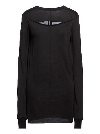 Rick Owens Virgin Wool & Silk T-shirt - Black
