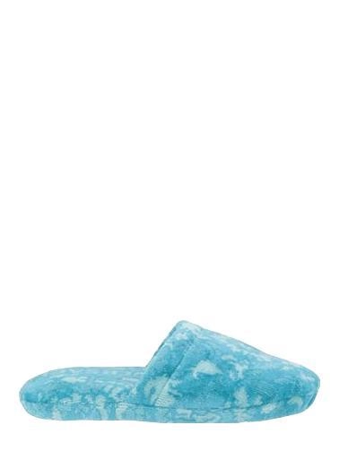 Versace Cotton Cashmere Terrycloth Slippers - Blue