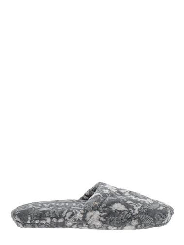 Versace Cotton Cashmere Terrycloth Slippers - Grey