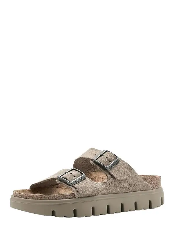 BIRKENSTOCK Arizona Chunky Suede Dress Sandals - Taupe