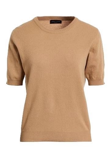 ROBERTO COLLINA Merino Wool & Cashmere Crewneck Sweater - Camel