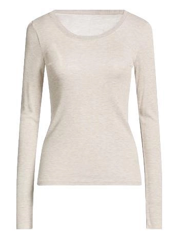 Majestic Filatures Striped Viscose Sweater - Beige