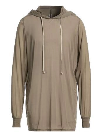 Rick Owens Cupro And Elastane Hoodie - Grey
