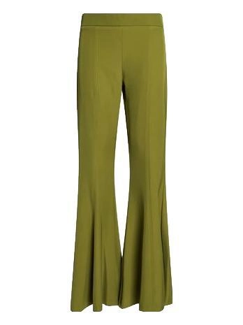 MARIUCCIA Flared Stretch Crepe Pants - Green
