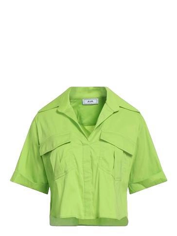JIJIL Light Cotton And Polyamide Blend Top With Short Sleeves - Green