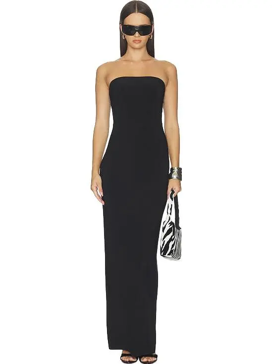 Norma Kamali Strapless Long Dress - Black
