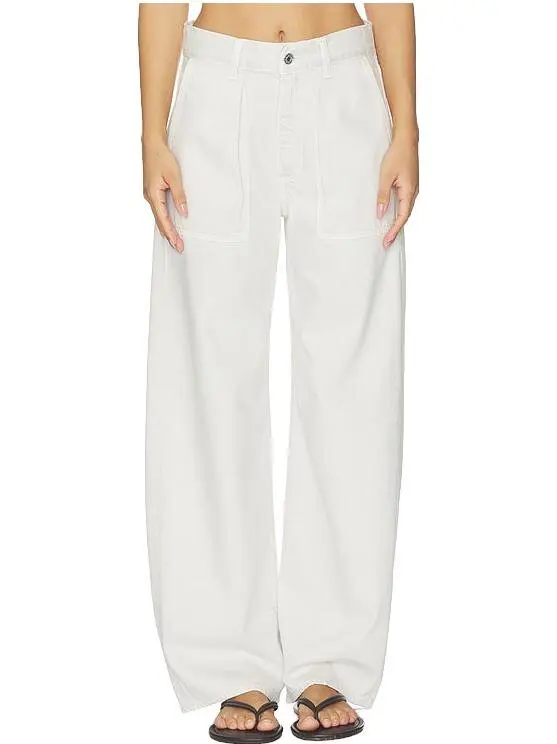 AGOLDE Low Curve Utility Jean White - Bone