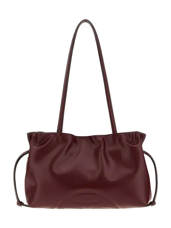 Tory Burch Burgundy Synthetic Leather Small Ella Shoulder Bag - Red