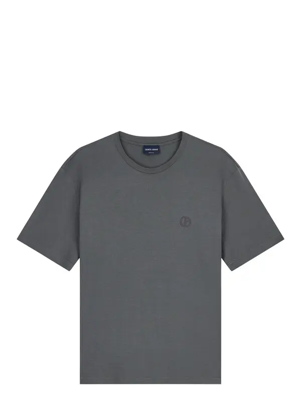 Giorgio Armani T Shirt Regenagri Cotton Jersey Regular Fit - Grey