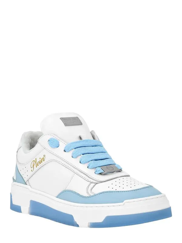 Philipp Plein Low-top Nappa Suede Sneakers - Lightblue