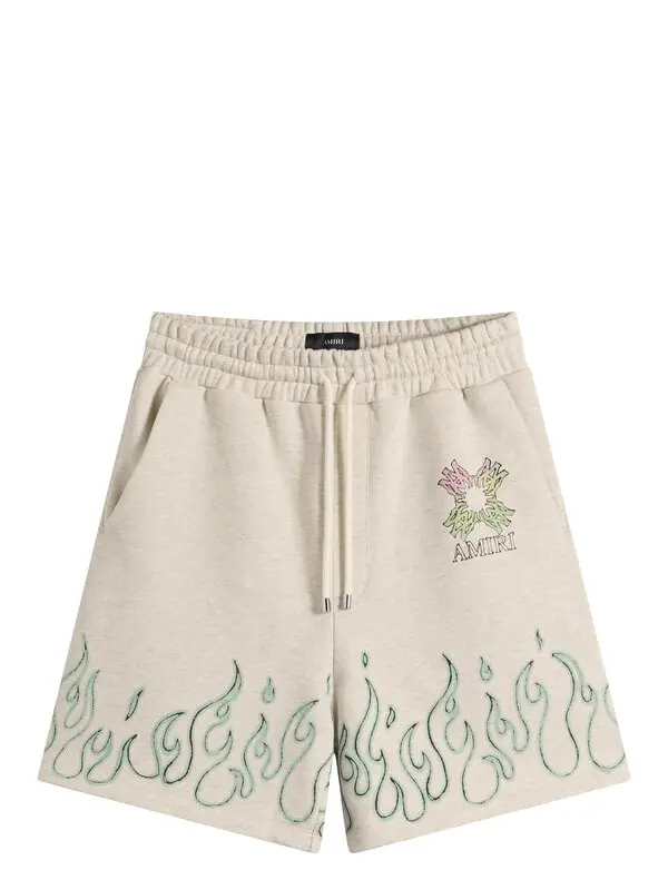 Amiri Ma Quad Flames Sweatshorts - Ivory