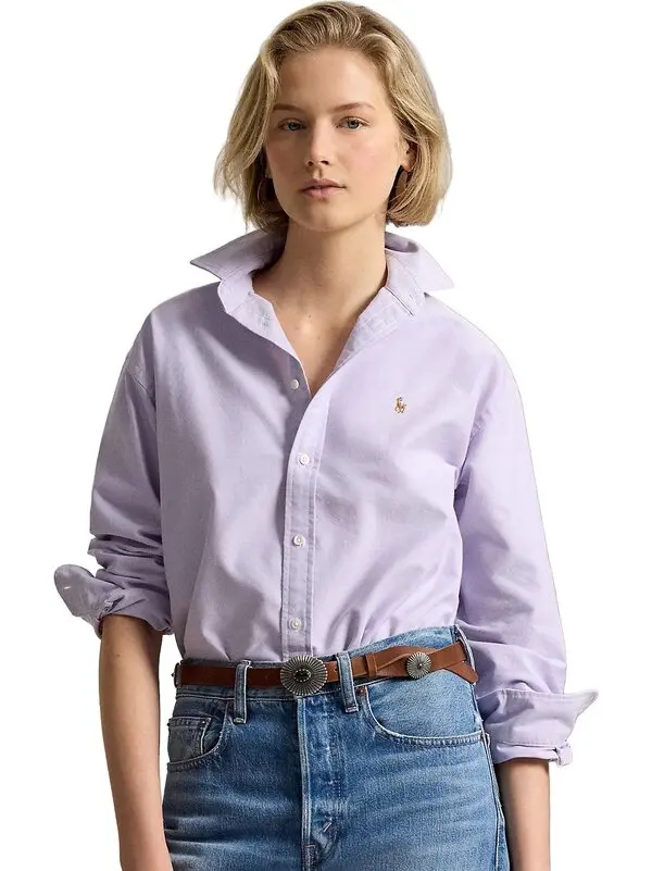 Ralph Lauren Relaxed Fit Cotton Oxford Shirt - Lavender