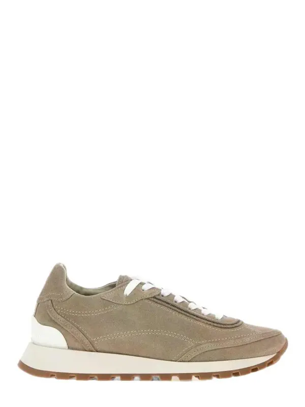 Brunello Cucinelli Suede Panel Sneakers - Neutrals