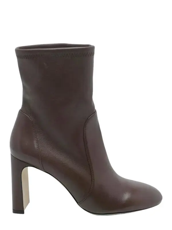 STUART WEITZMAN Babette Round-toe Ankle Boots - Brown