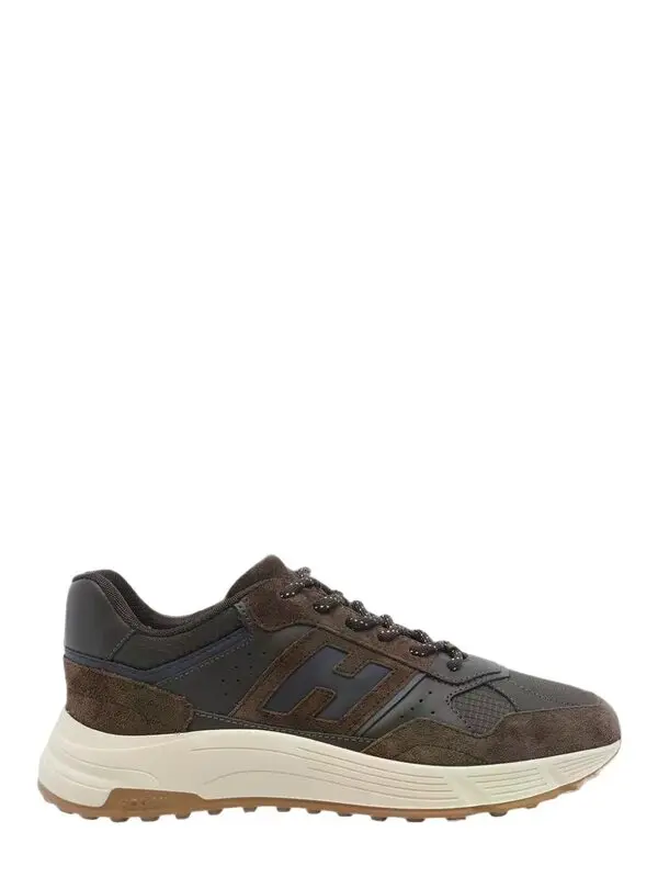 Hogan Hyperlight Suede-panel Sneakers - Brown
