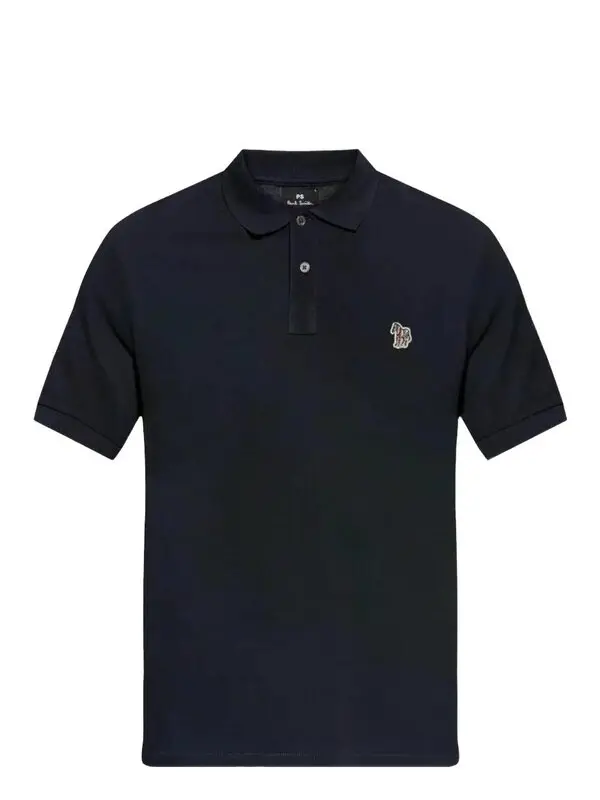 Paul Smith Zebra-patch Polo Shirt - Blue