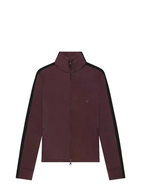 COURREGES Logo-patch Side-stripe Track Jacket - Red