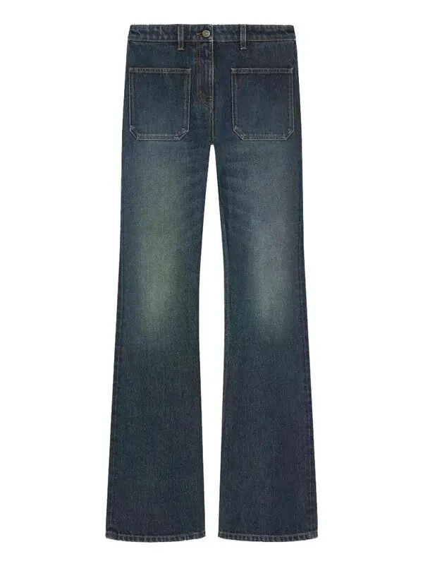 COURREGES Embroidered Ac Logo Denim Jeans - Blue