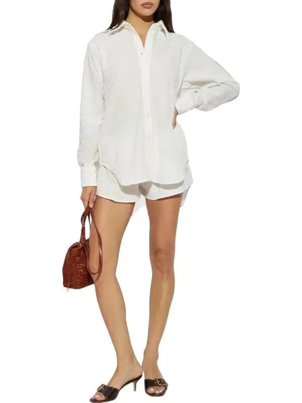 Hunza G Seersucker Effect Shorts - Neutrals