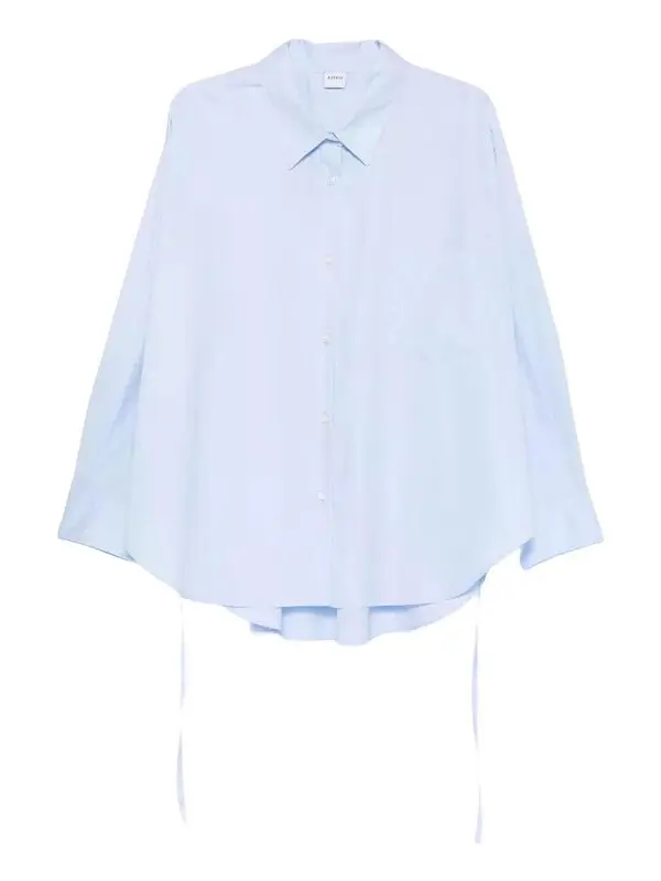 Aspesi Long-sleeve Shirt With Side Ties - Blue