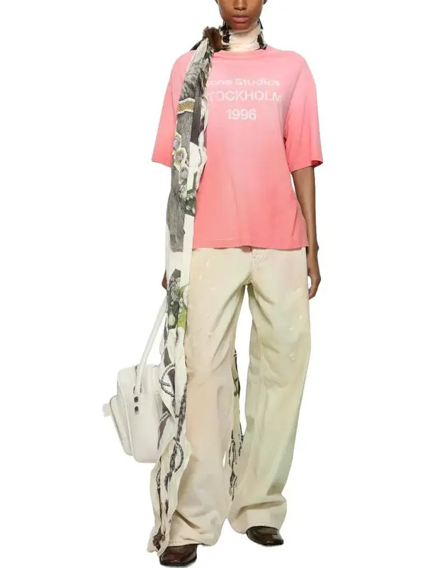 Acne Studios Sprayed Logo T-shirt - Pink