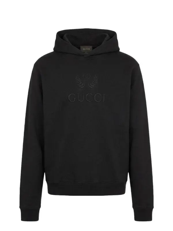 Gucci Embroidered Cashmere Jersey Sweatshirt - Black