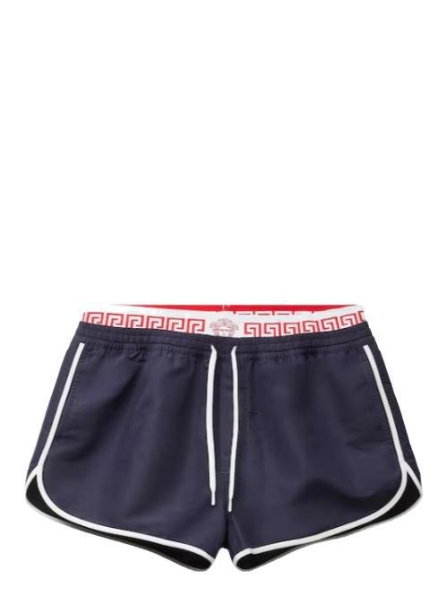 Versace Double Waistband Swim Shorts - Blue