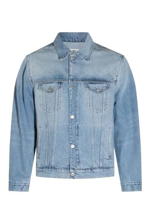 MAISON MARGIELA Layered Denim Jacket - Light Blue