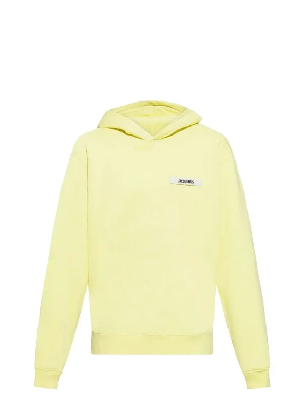 Jacquemus Long-sleeved Hooded Sweatshirt - Light Yellow