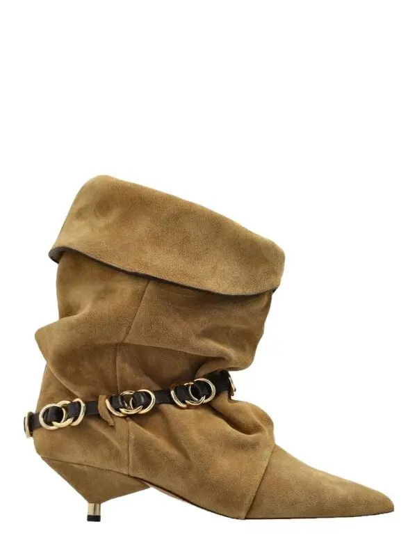 Isabel Marant Étoile Edrik" Ring Detail Ankle Boots - Taupe