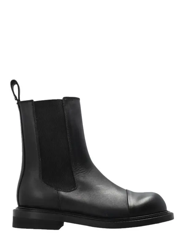 Moschino Round-toe Short Boots - Black