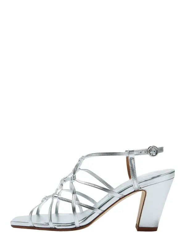 AeydĒ Acacia Block-heel Sandals - Silver