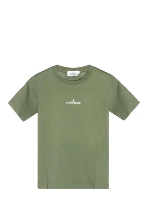 Stone Island Short Sleeve Crewneck T-shirt With Logo - Green