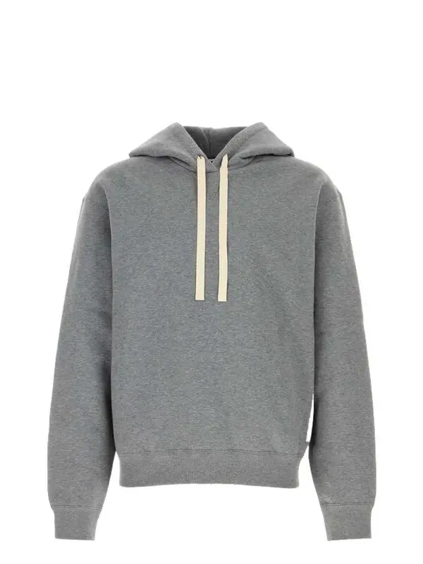 JIL SANDER Long Sleeve Hooded Sweatshirt - Grey