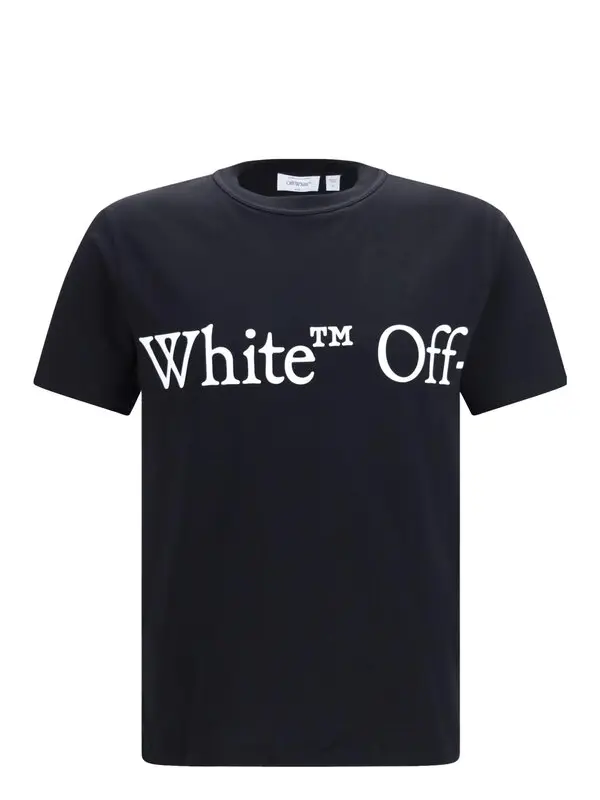 Off-White Bookish Scarf Logo-print T-shirt - Black