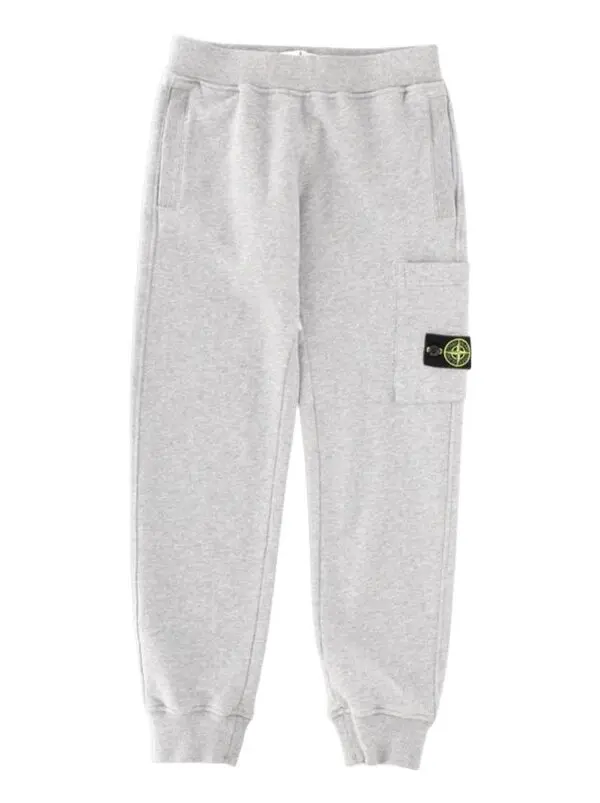 Stone Island Elastic Waist Jogger Pants With Side Pockets - Grey