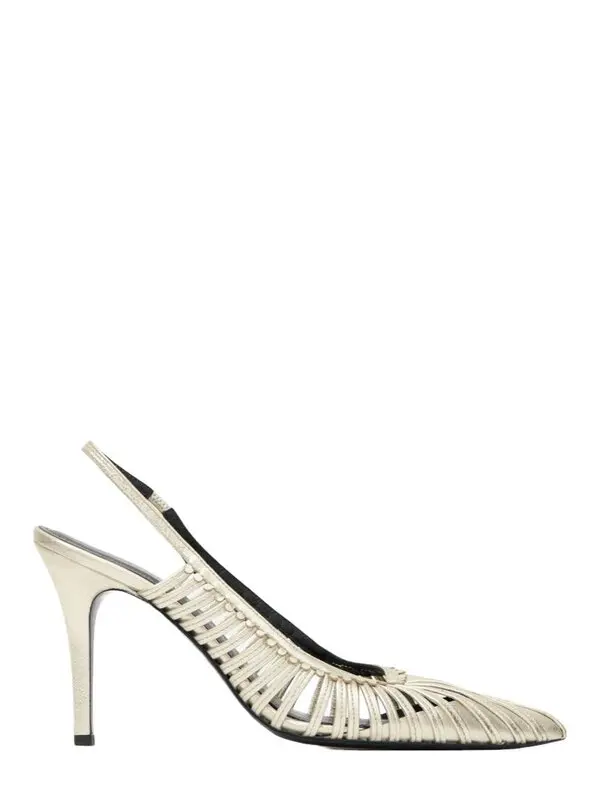 Isabel Marant Étoile Pysma Slingback Heeled Pumps - Light Gold