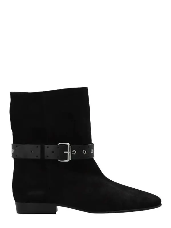 Isabel Marant Étoile Reena Stud Embellished Ankle Boots - Black