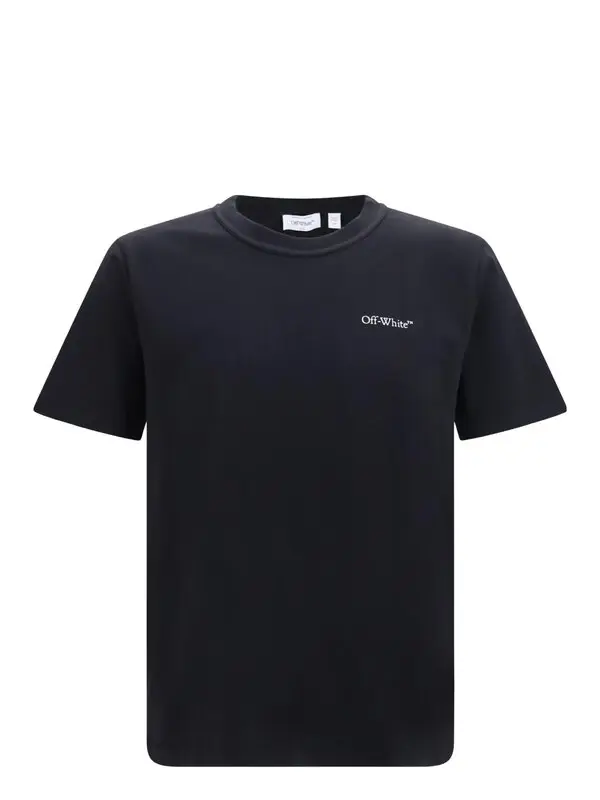Off-White Small Bookish Logo-print T-shirt - Black