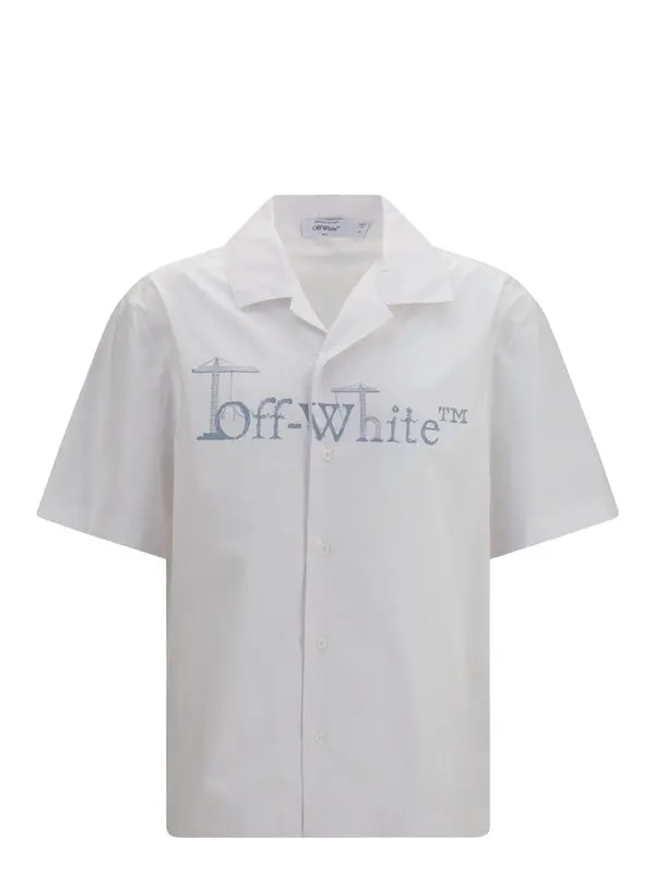 Off-White City Nature Graphic-print Bowling Shirt - White