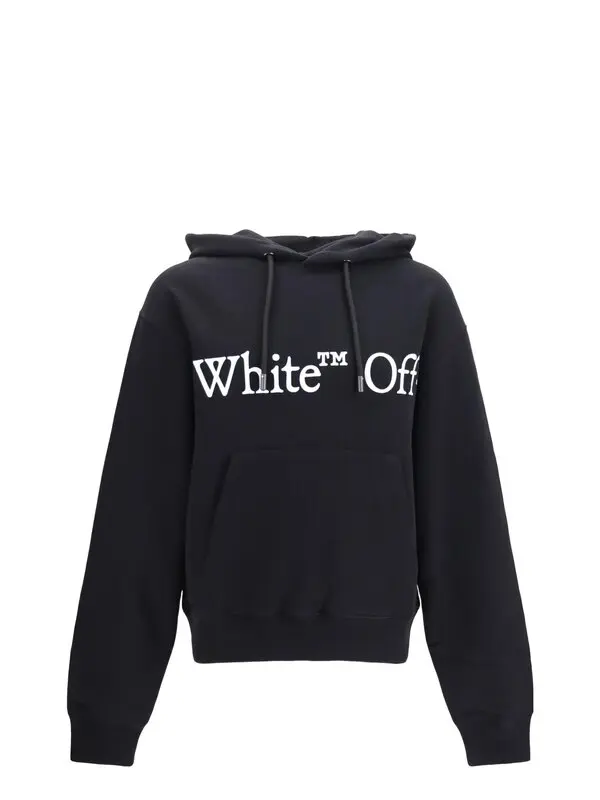 Off-White Drawstring Hooded Sweatshirt - No