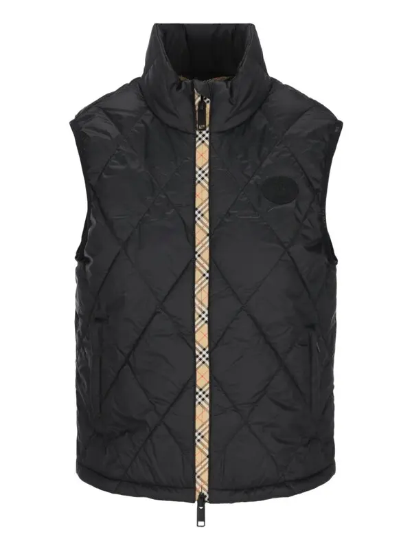 Burberry Quilted Padded Vest - Black