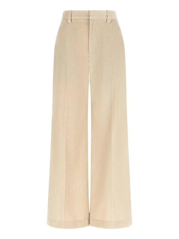 Brunello Cucinelli Beige Corduroy Trousers - Nude