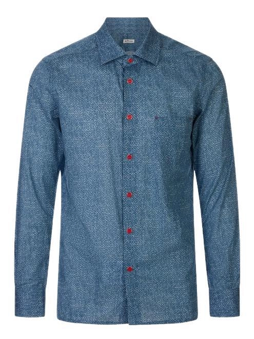 Kiton Patterned-print Button-up Shirt - Blue